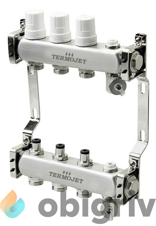 ⏩ КОЛЛЕКТОР TERMOJET ДЛЯ ОТОПЛЕНИЯ С ТЕРМОКЛАПАНАМИ 10 ВЫХОДОВ TJ-R-W ...